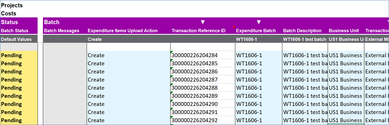 Uploading to Pending Unprocessed Transactions