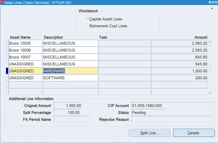 Case Scenario: Working with PA Unassigned Asset Lines Loader across periods
